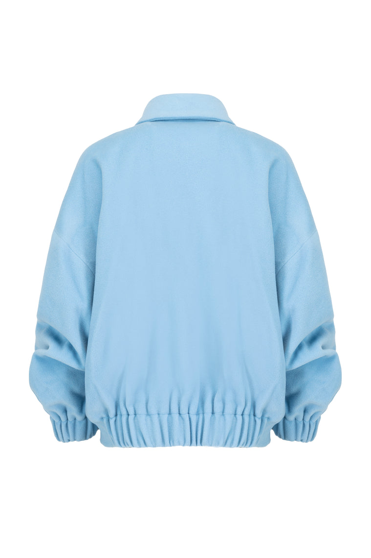 Oversized bomber jacket in Arctic Blue – JAAF EUR